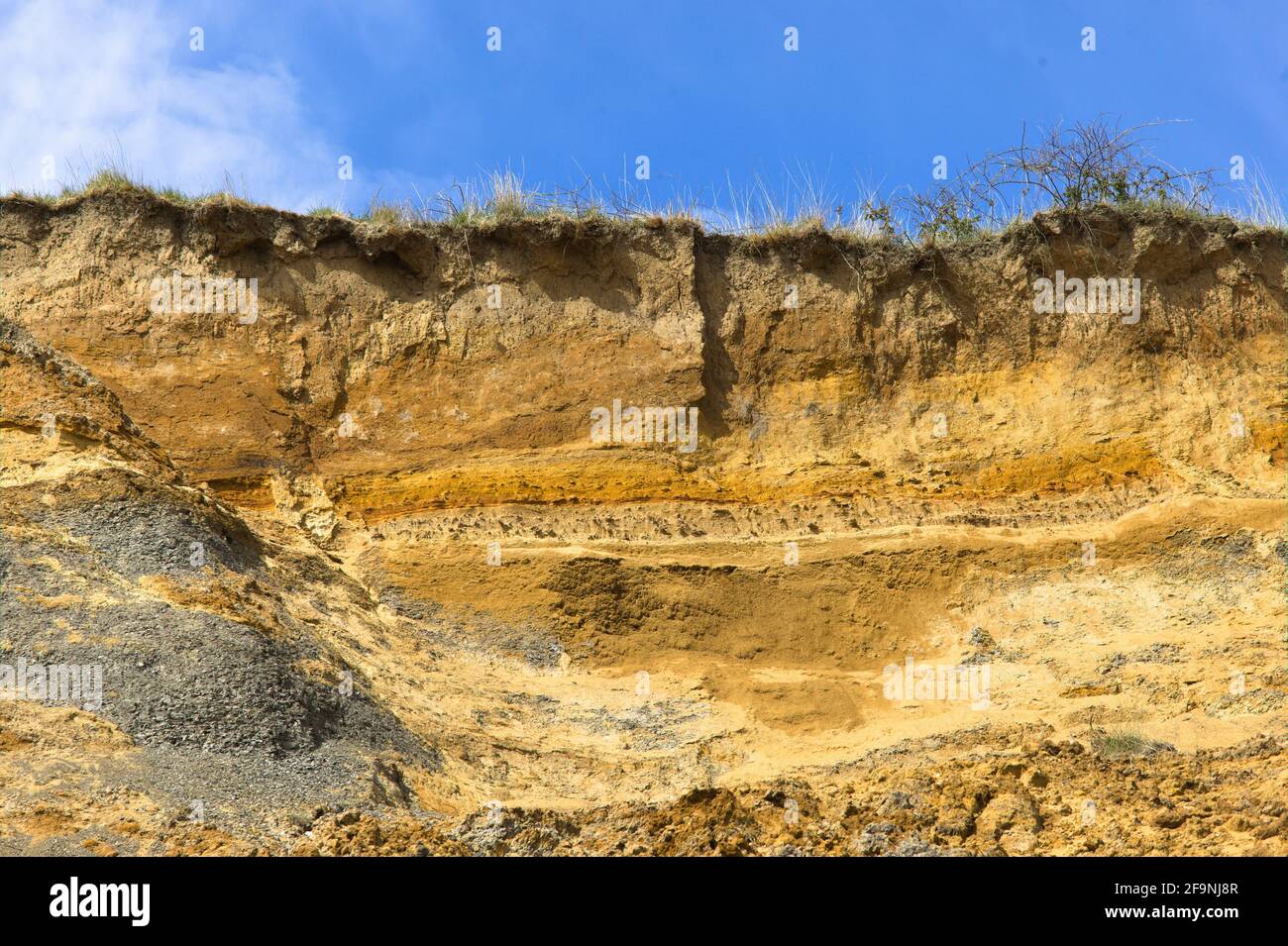Geological cliff structure - view of part of Britain's Jurassic coast ...
