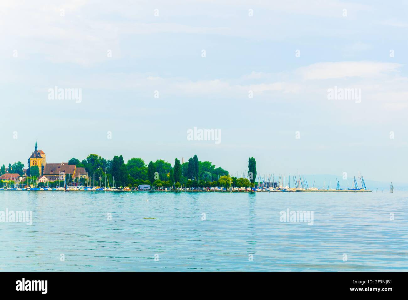 Panorama of the swiss city Arbon situated on the bodensee lake Stock ...