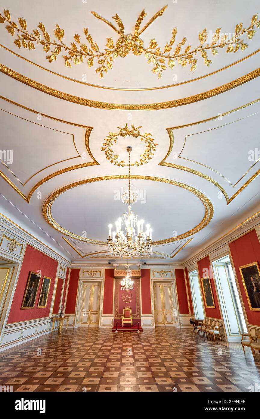 WARSAW, POLAND. Warsaw Palace. Interior of Royal Castle. The palace is ...