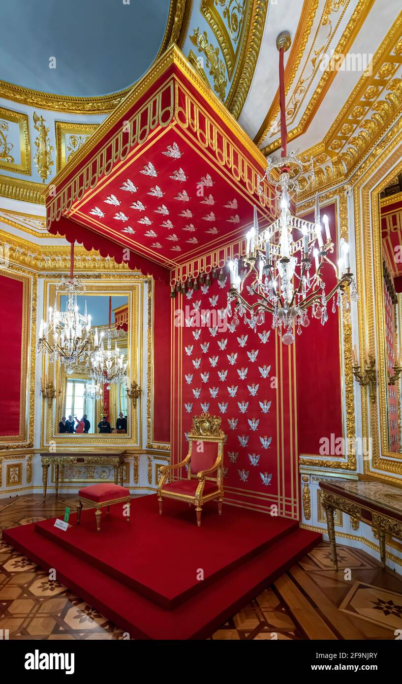 WARSAW, POLAND. Warsaw Palace. Interior of Royal Castle. The palace is ...