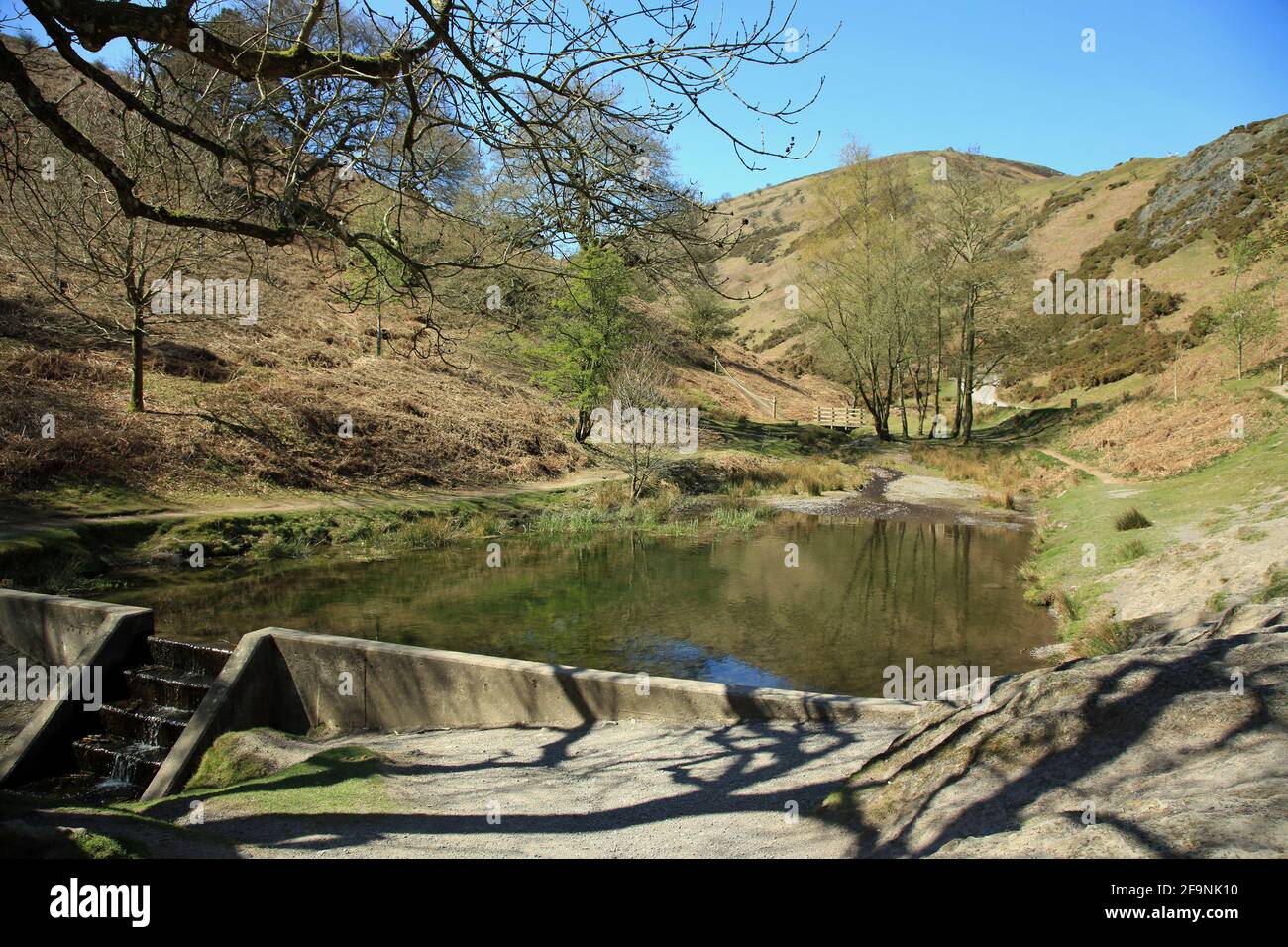 Pond in the Carding mill valley, Church Stretton, Shropshire, England ...