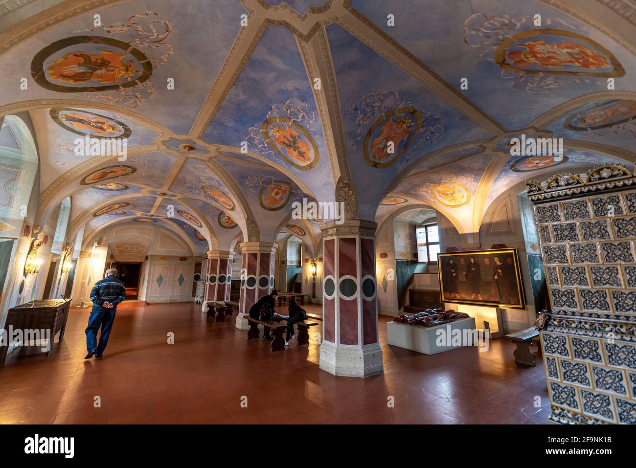 WARSAW, POLAND. Warsaw Palace. Interior of Royal Castle. The palace is ...