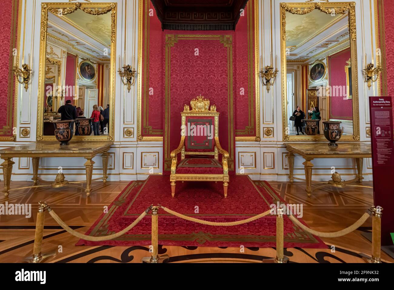 WARSAW, POLAND. Warsaw Palace. Interior of Royal Castle. The palace is ...