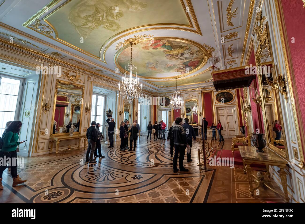 WARSAW, POLAND. Warsaw Palace. Interior of Royal Castle. The palace is ...