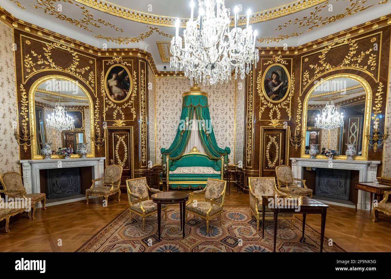 WARSAW, POLAND. Warsaw Palace. Interior of Royal Castle. The palace is ...