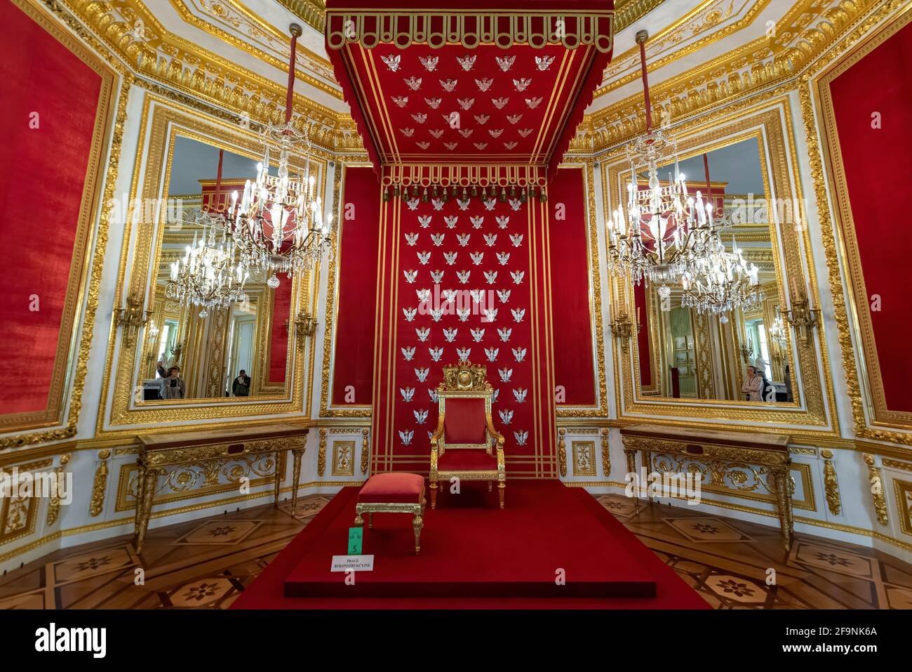 WARSAW, POLAND. Warsaw Palace. Interior of Royal Castle. The palace is ...