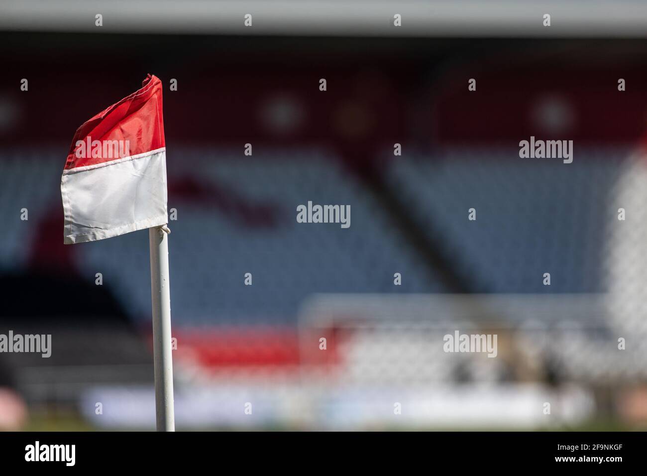 Close up of corner flag football stadium Stock Photo - Alamy