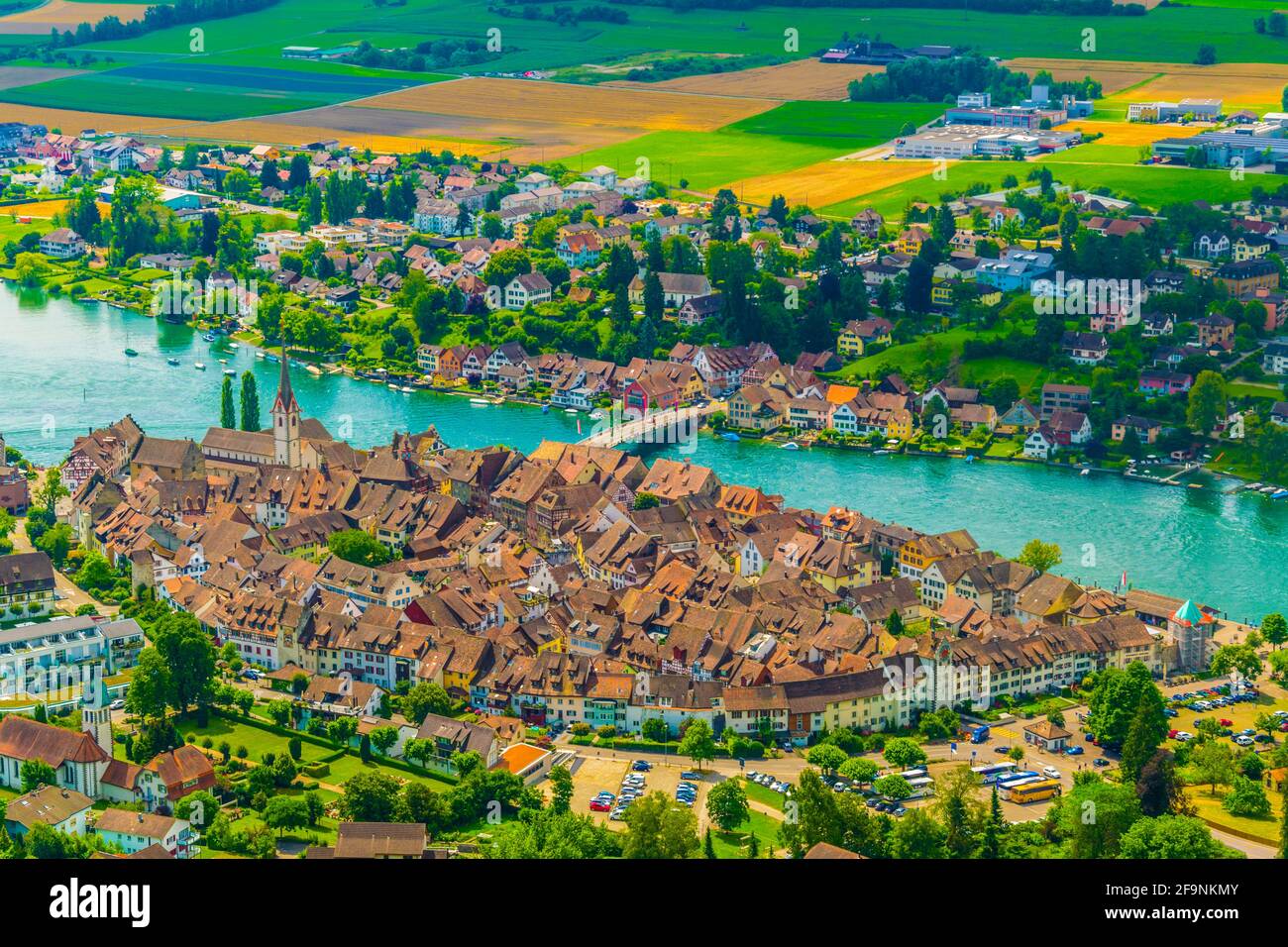 Aerial view of Stein am Rhein town in Switzerland Stock Photo - Alamy