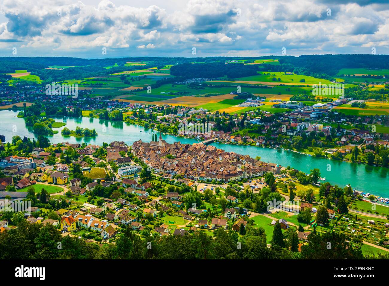 Aerial view of Stein am Rhein town in Switzerland Stock Photo - Alamy