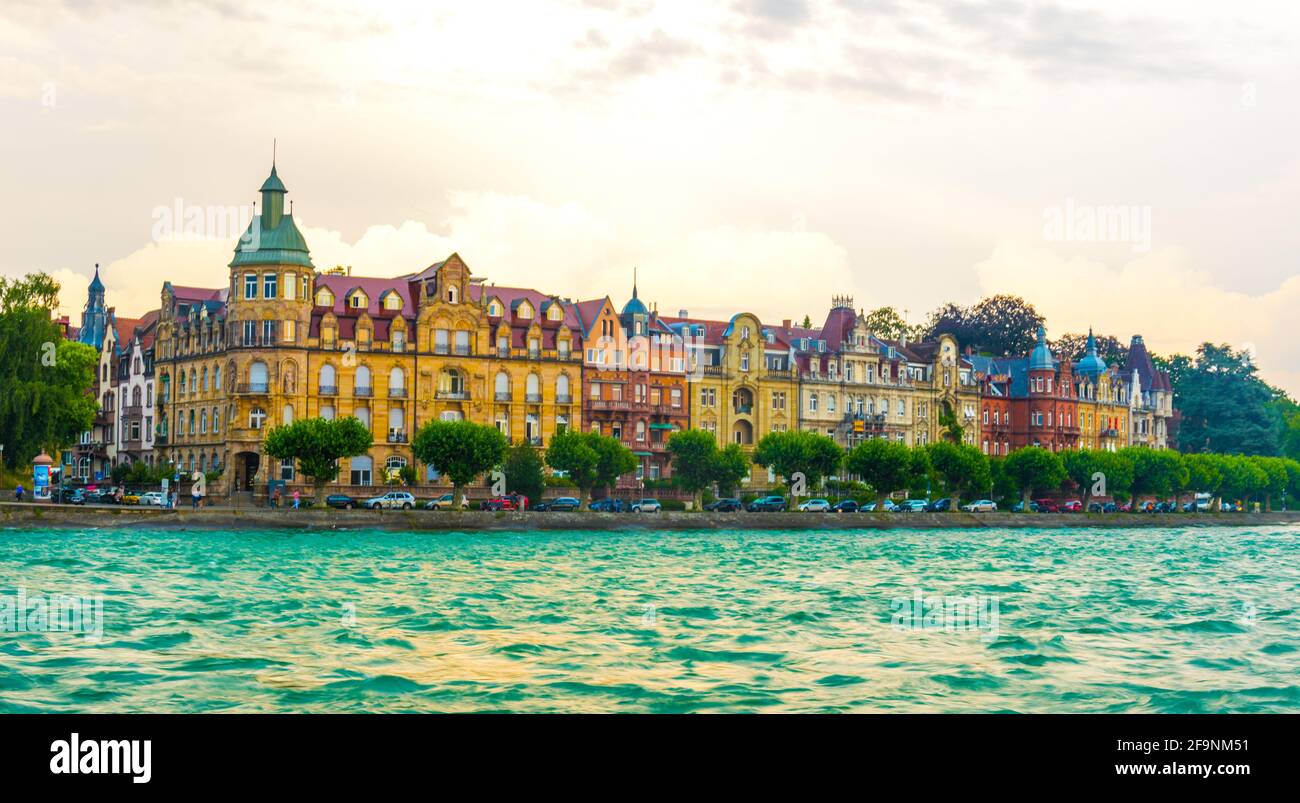Panorama of the german city Konstanz situated on the bodensee lake ...