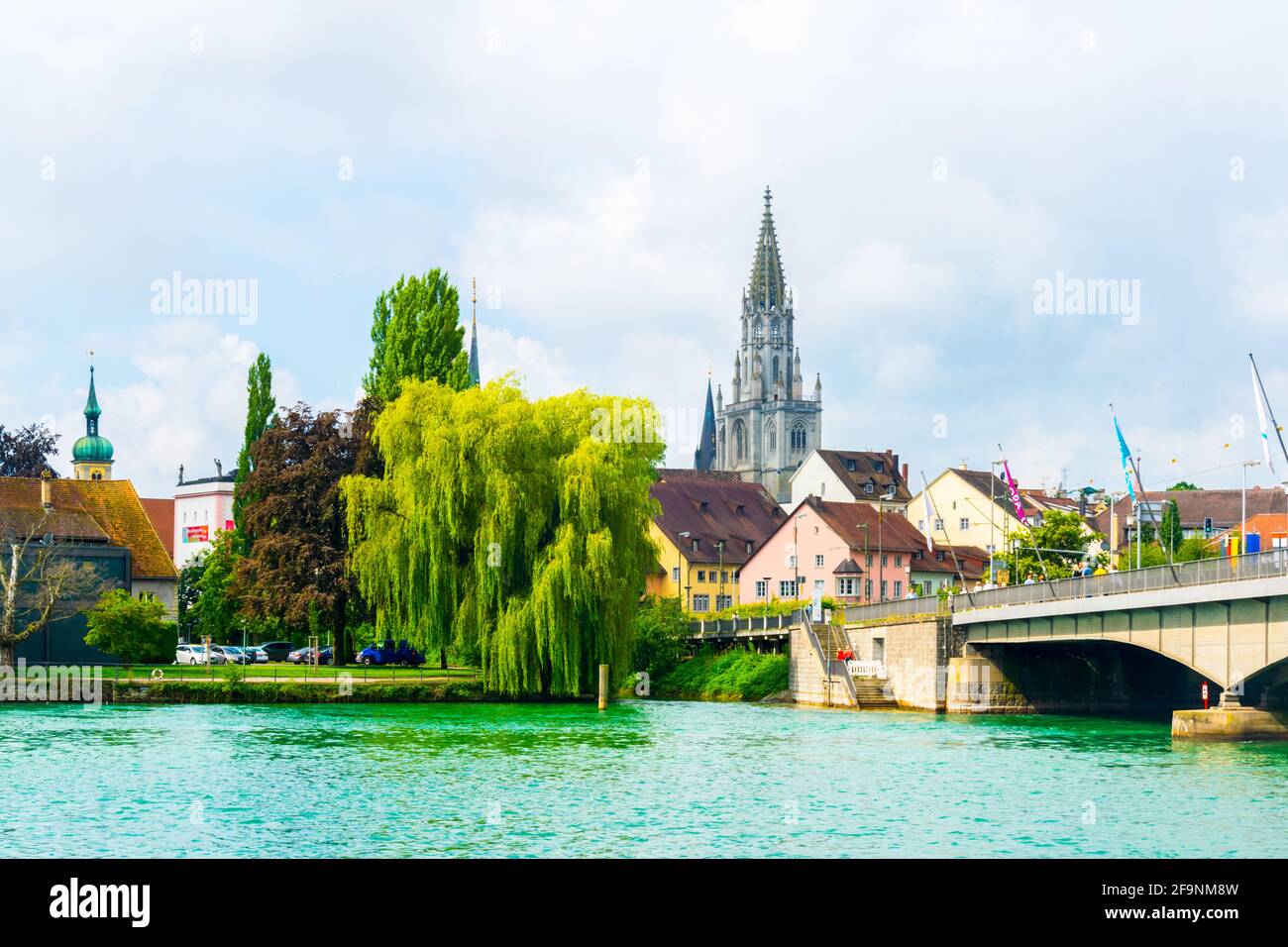 Cathedral of our lady in konstanz standing over shore of the bodensee ...