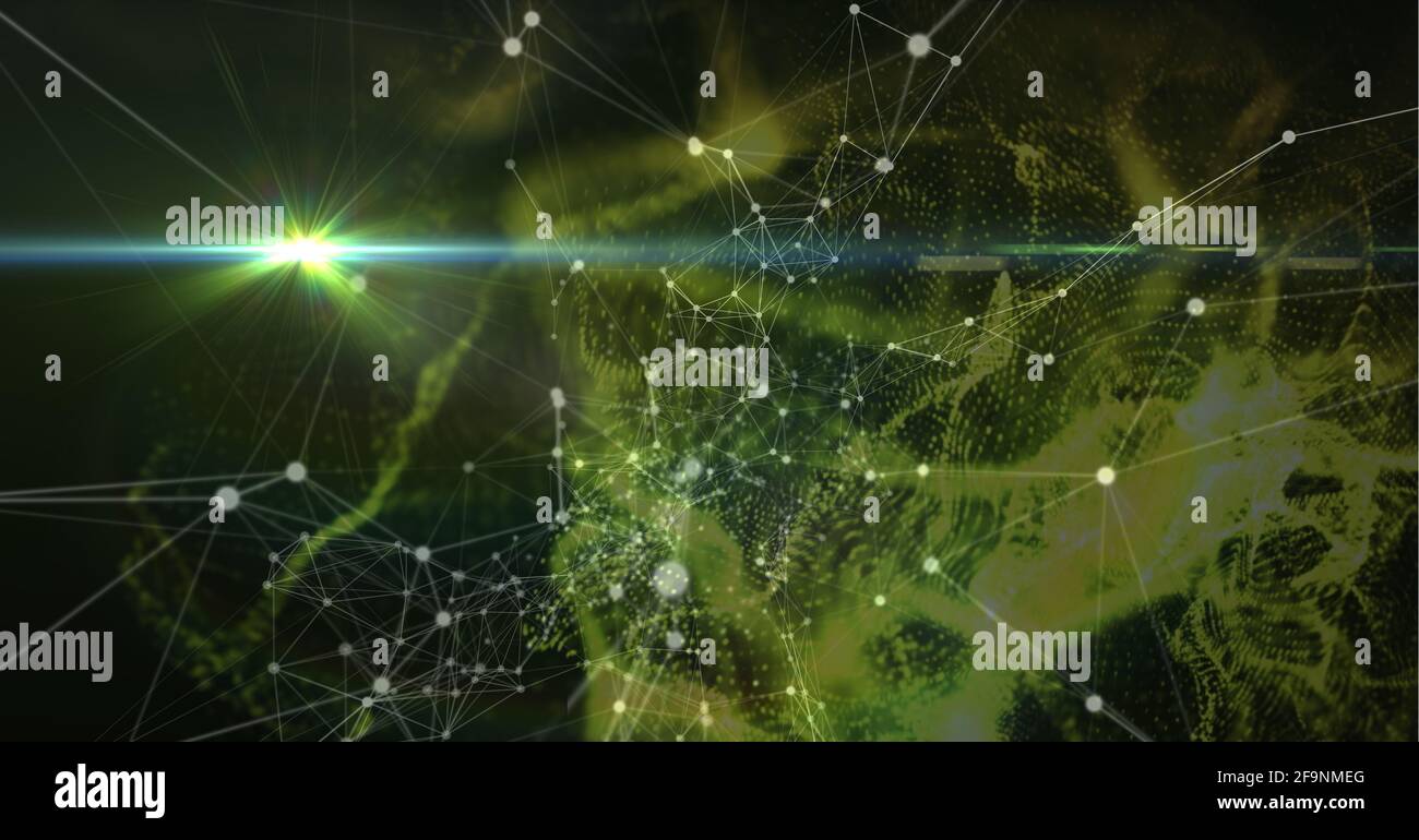 Animation multiple green light trails hi-res stock photography and ...