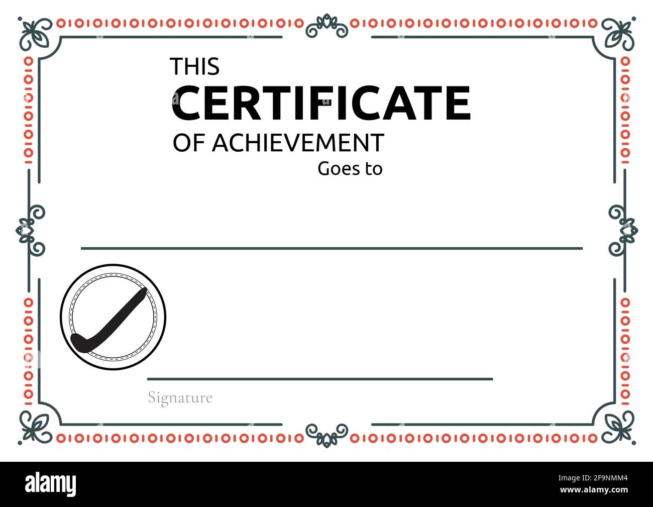 Template Certificate Of Achievement