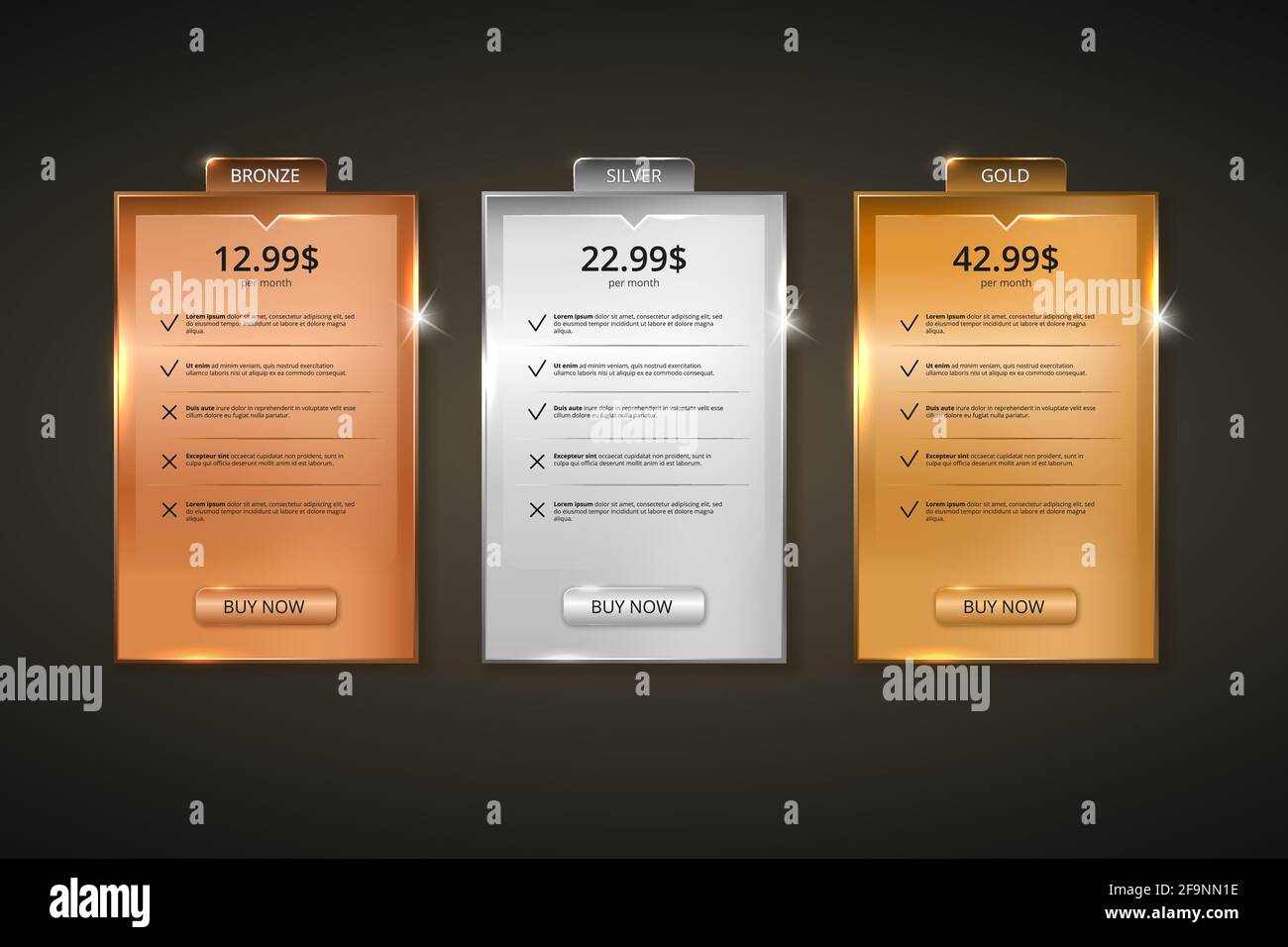 Bronze silver gold chart Stock Vector Images - Alamy