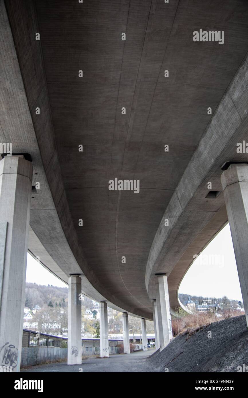 concrete elevated road on large stilts Stock Photo - Alamy