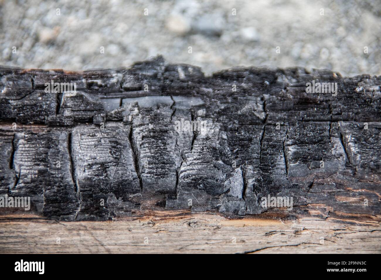 charred beam after house fire Stock Photo - Alamy