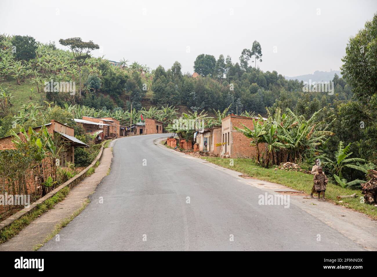 Traditional Pygmy Village, Kibira National Park, Burundi, Africa Stock ...