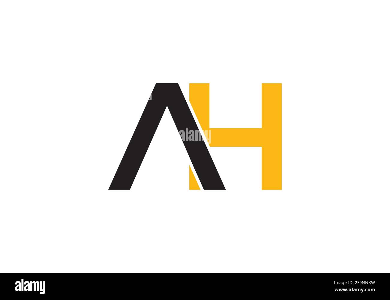 A H Initial Letter Logo design vector template Stock Vector Image & Art ...