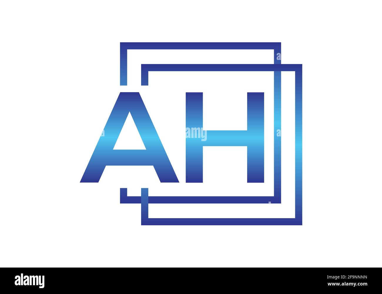 A H Initial Letter Logo design vector template Stock Vector Image & Art ...