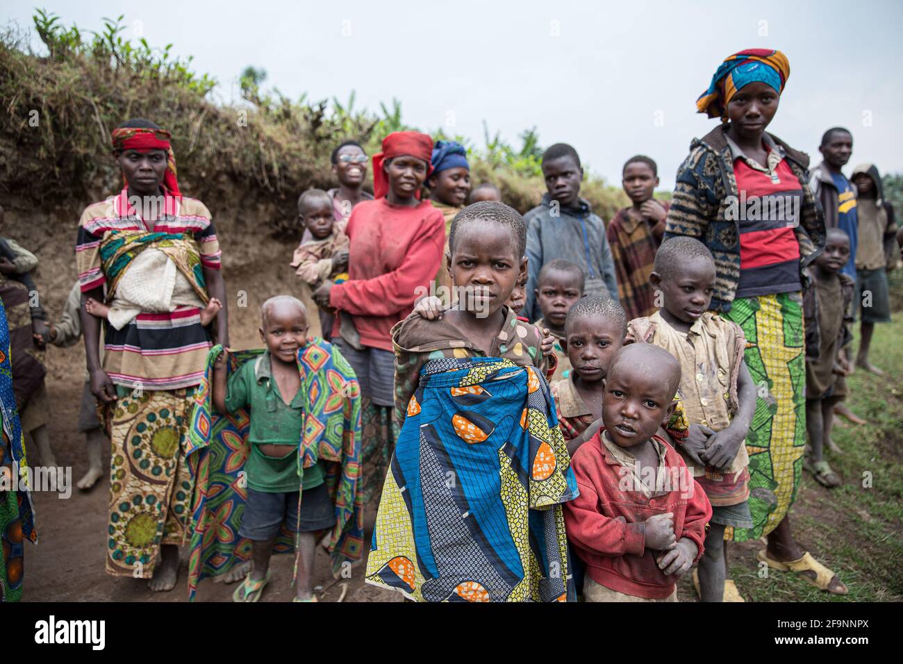 Traditional Pygmy Village, Kibira National Park, Burundi, Africa Stock ...