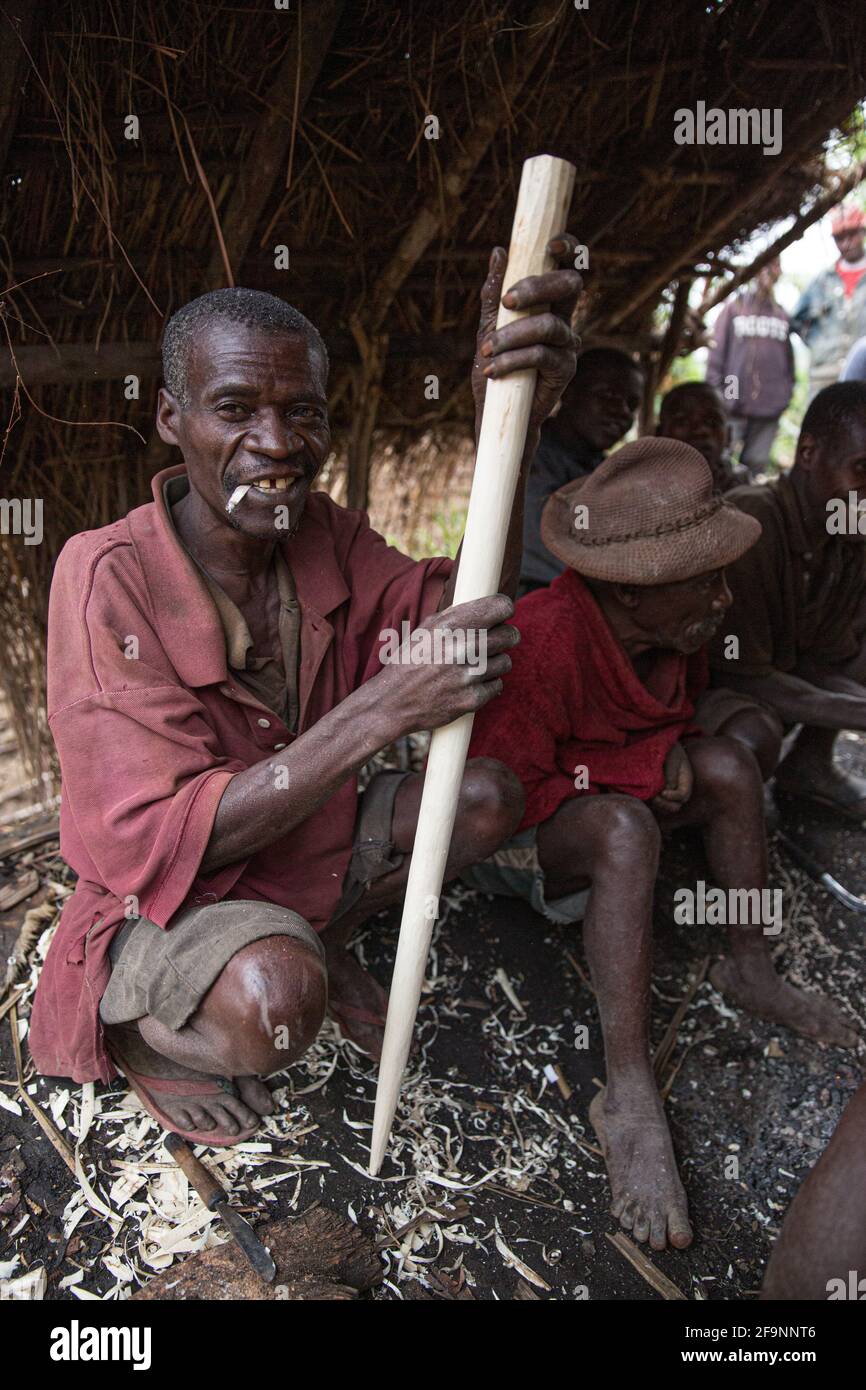 Traditional Pygmy Village, Kibira National Park, Burundi, Africa Stock ...