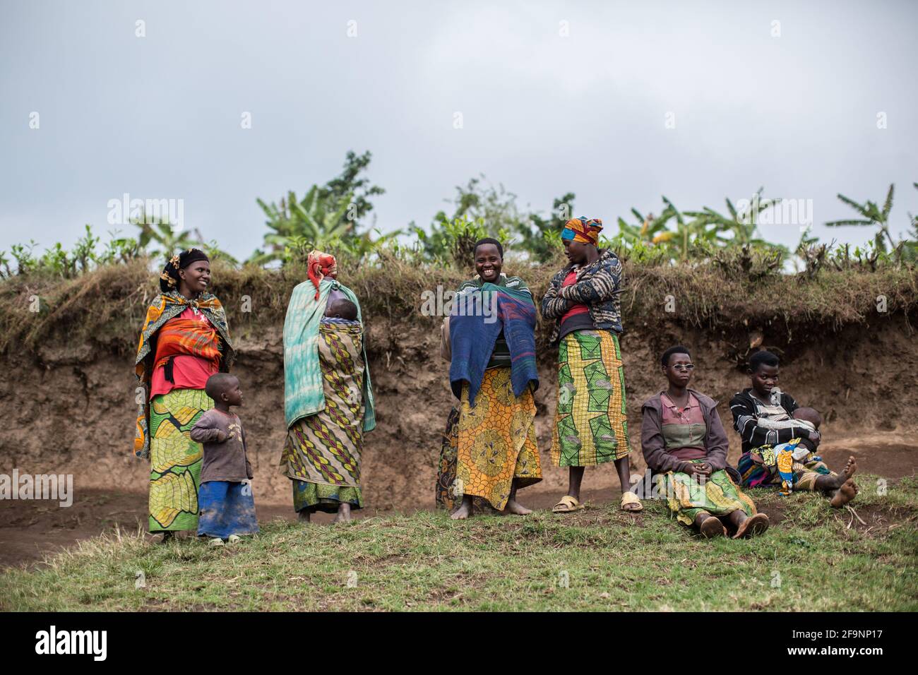 Traditional Pygmy Village, Kibira National Park, Burundi, Africa Stock ...