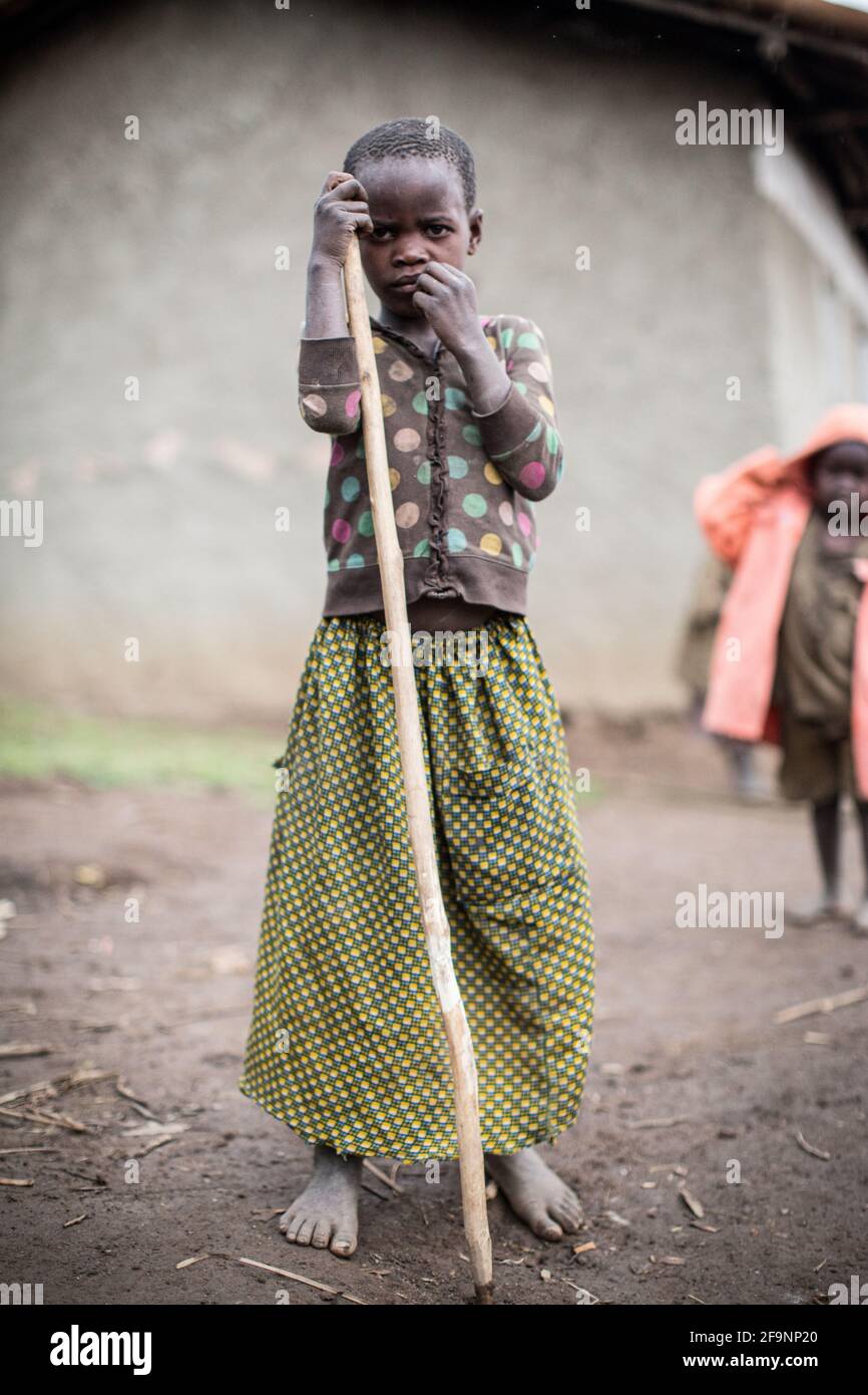 Traditional Pygmy Village, Kibira National Park, Burundi, Africa Stock ...