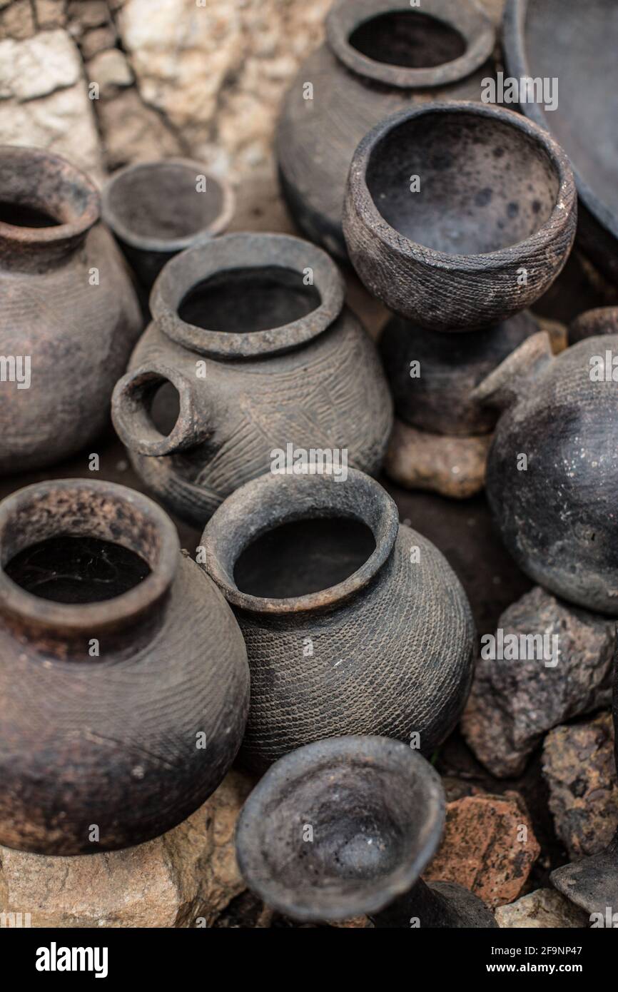 Traditional Pygmy Village, Kibira National Park, Burundi, Africa Stock ...