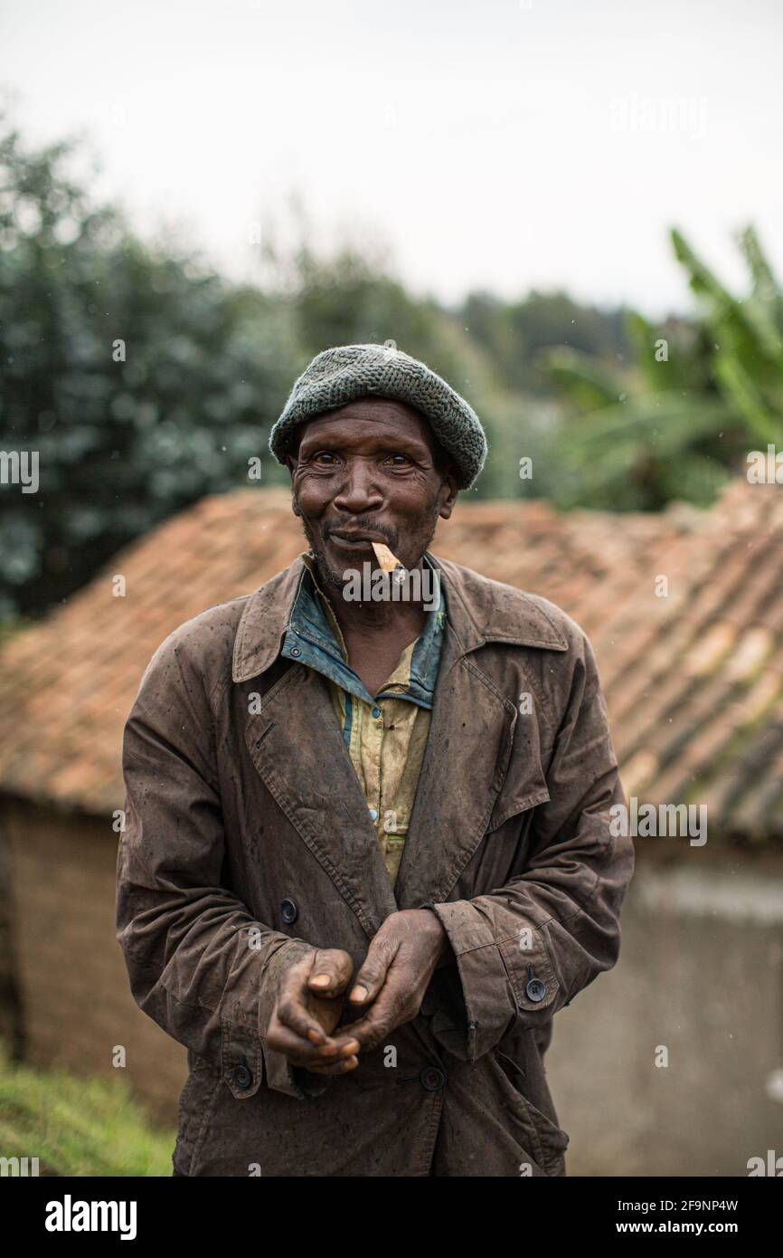 Traditional Pygmy Village, Kibira National Park, Burundi, Africa Stock ...