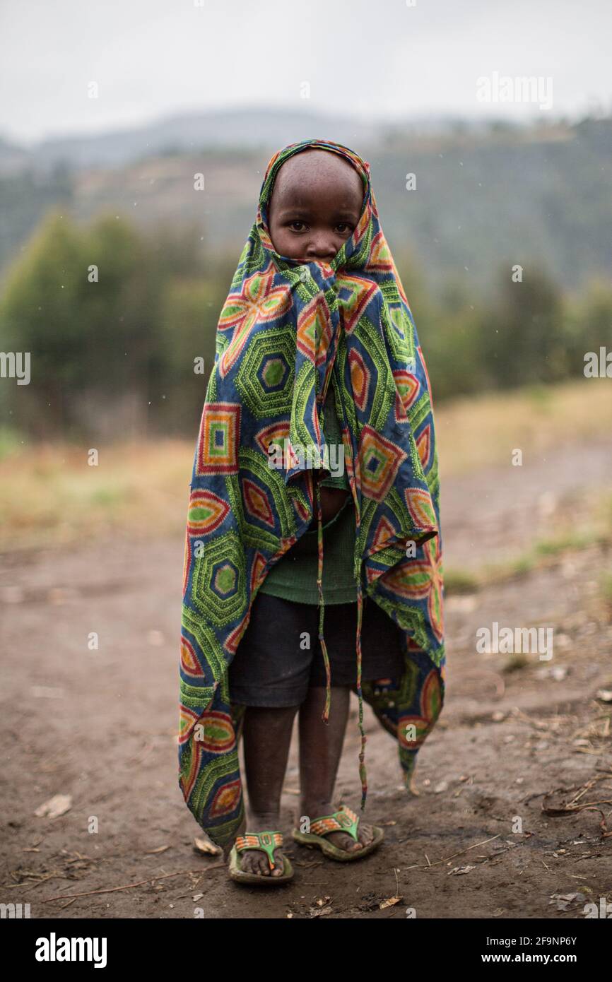 Traditional Pygmy Village, Kibira National Park, Burundi, Africa Stock ...