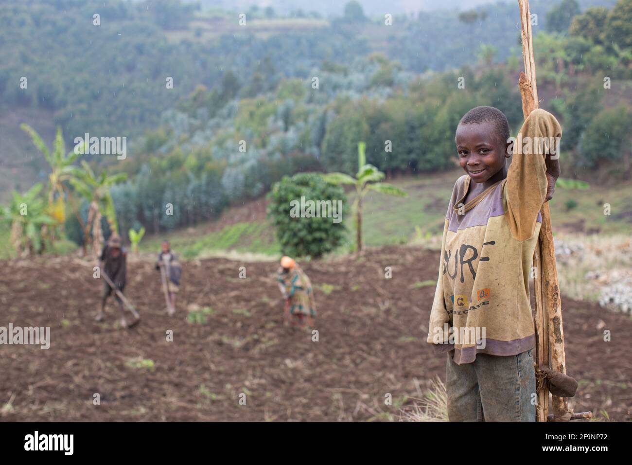 Traditional Pygmy Village, Kibira National Park, Burundi, Africa Stock ...