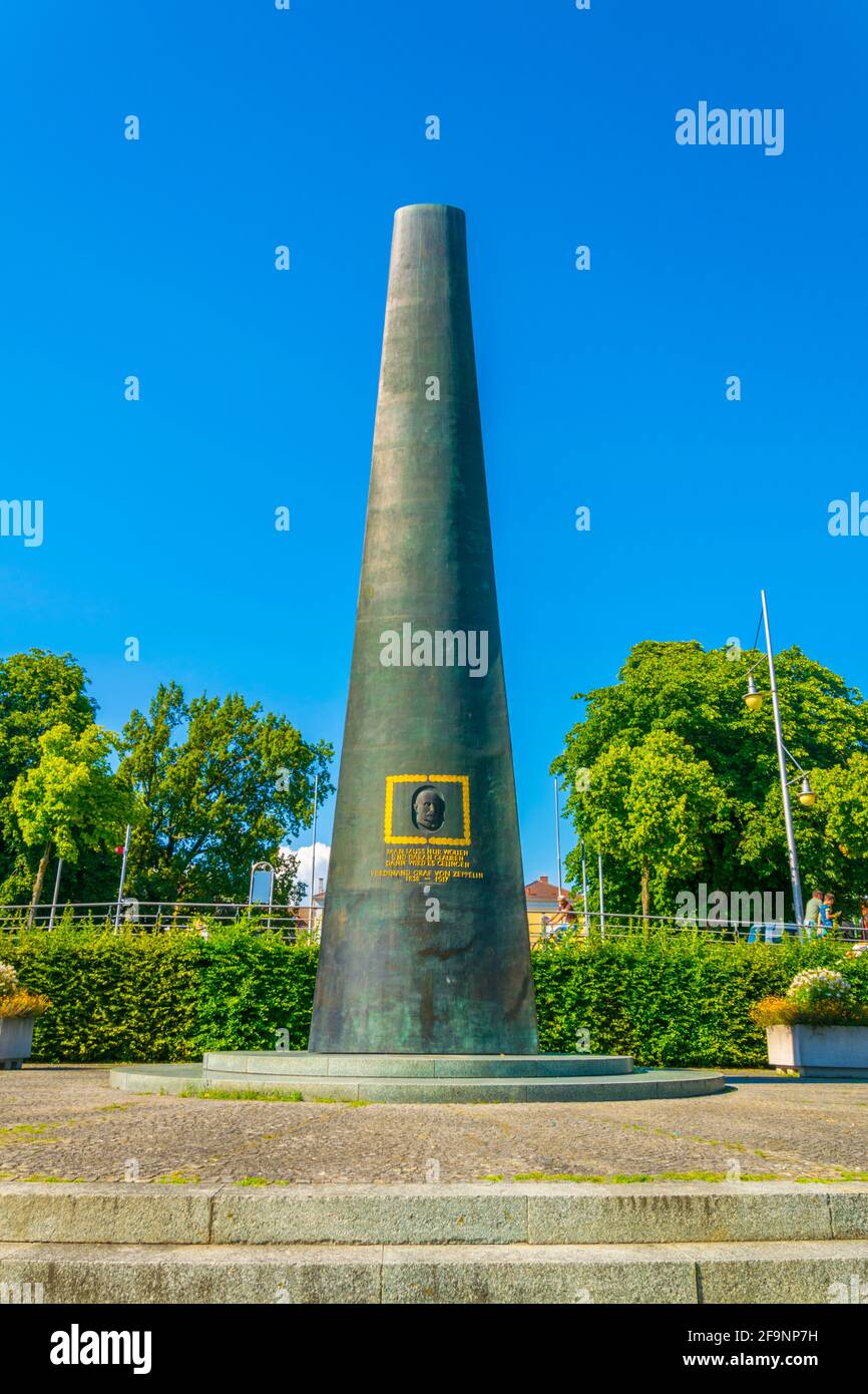 Zeppelin monument in the german city Friedrichshafen reminding place of ...