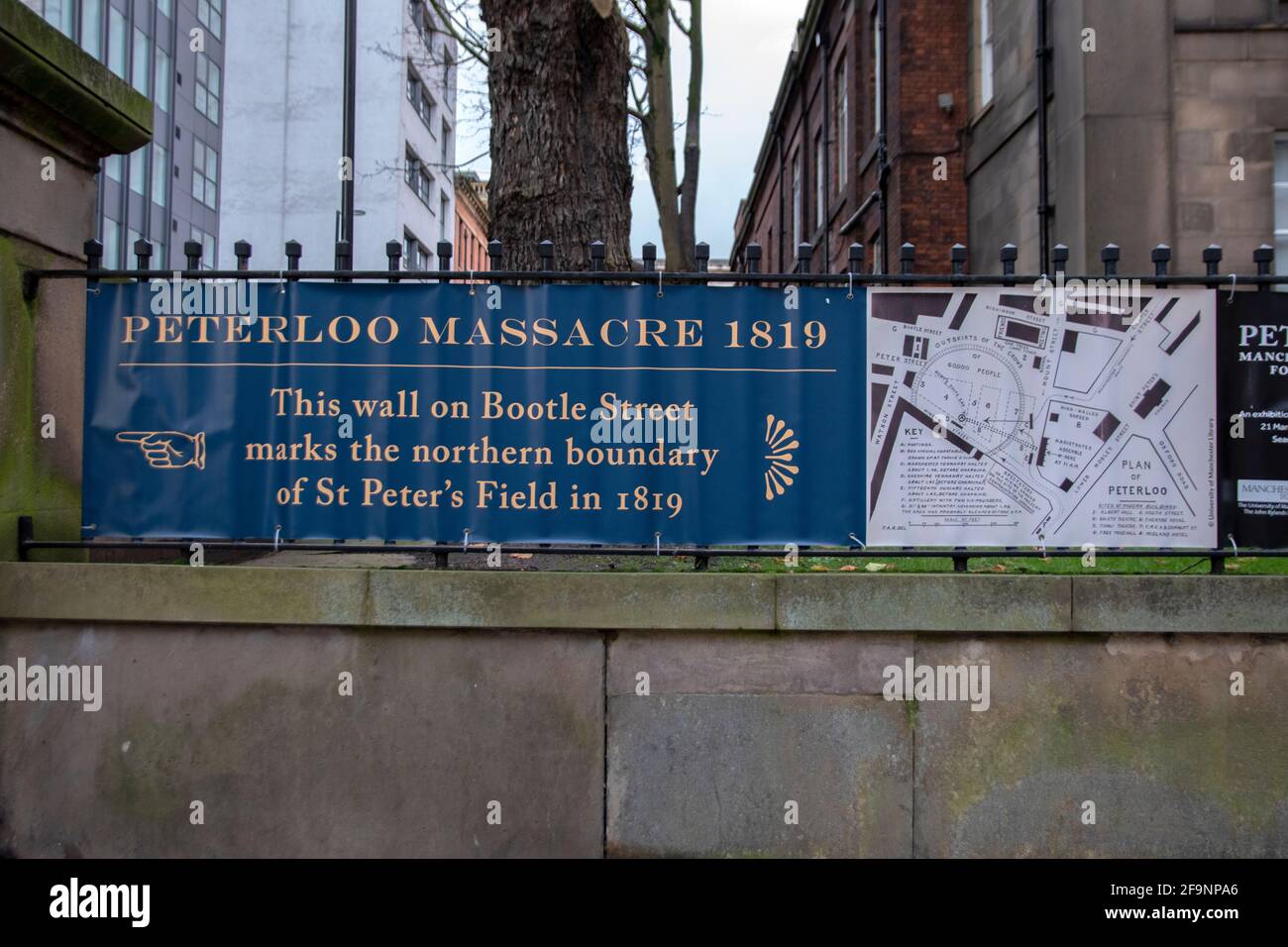 Billboard Peterloo Massacre 1819 At Manchester England 8-12-2019 Stock ...