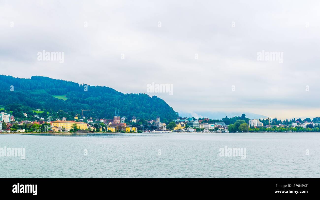 Panorama view of Bregenz and surrounding mountains Stock Photo - Alamy