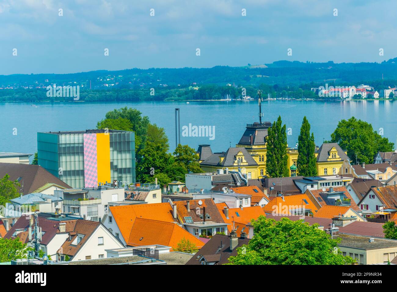 Aerial view of the austrian city bregenz Stock Photo - Alamy