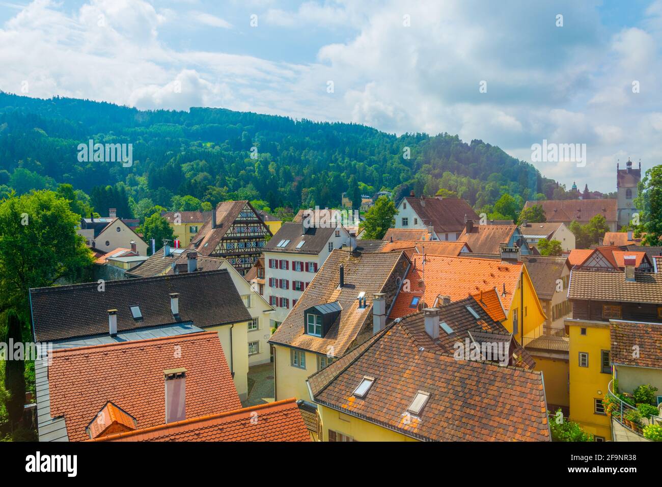 Aerial view of the austrian city bregenz Stock Photo - Alamy