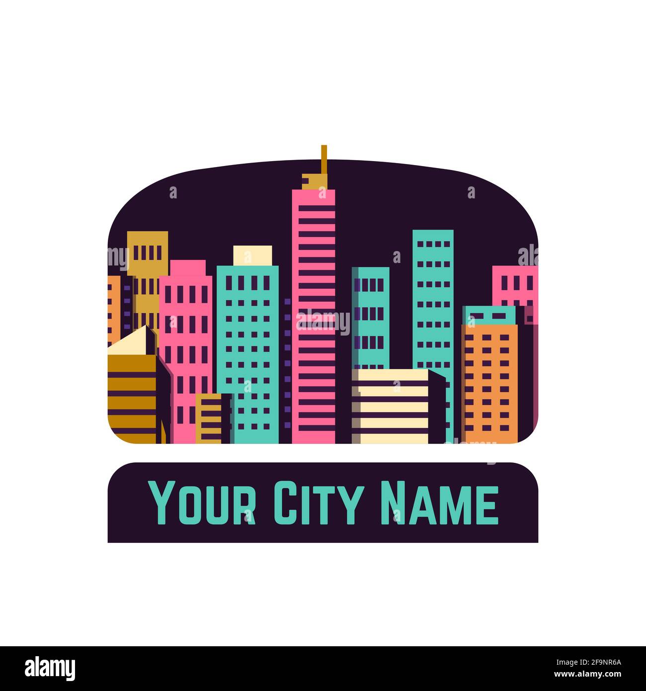 City icon hi-res stock photography and images - Alamy