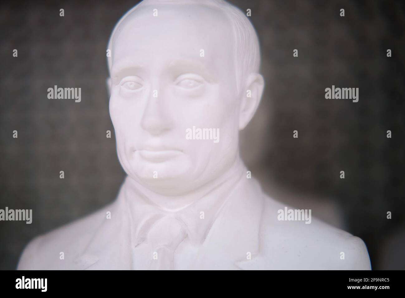 Sculpture Vladimir Putin is sold in a store, monument to the president ...