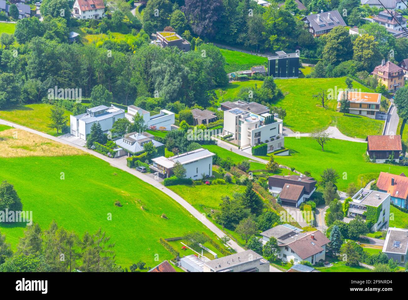 Aerial view of the austrian city bregenz Stock Photo - Alamy