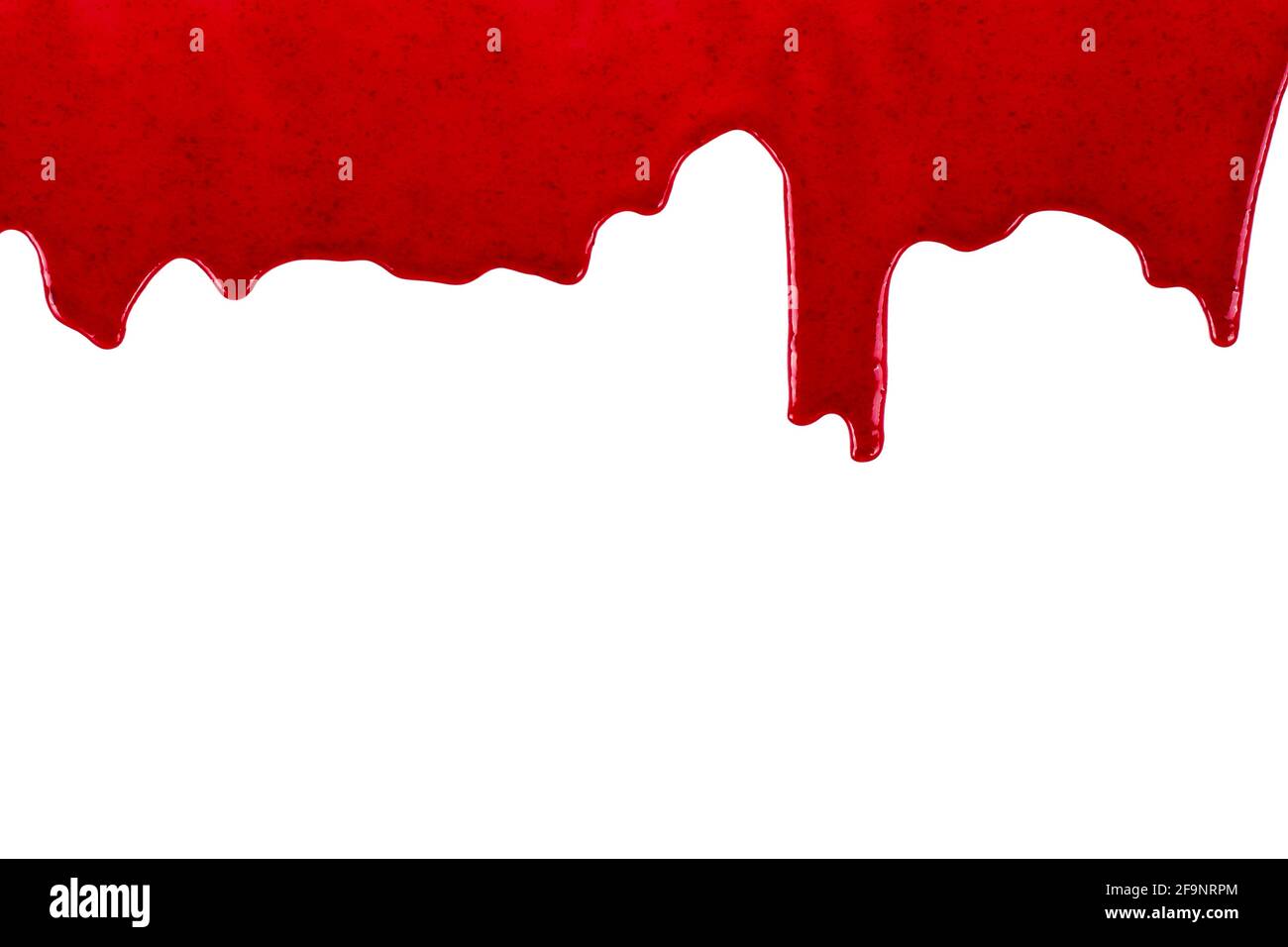 Cherry sweet syrup dripping on white background close-up Stock Photo ...