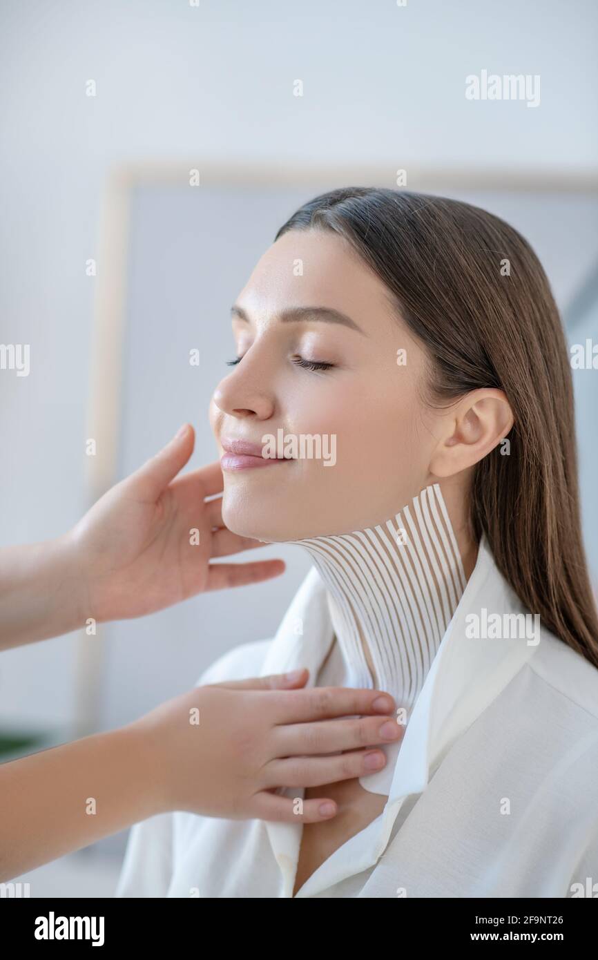 Pretty woman having taping hi-res stock photography and images - Alamy