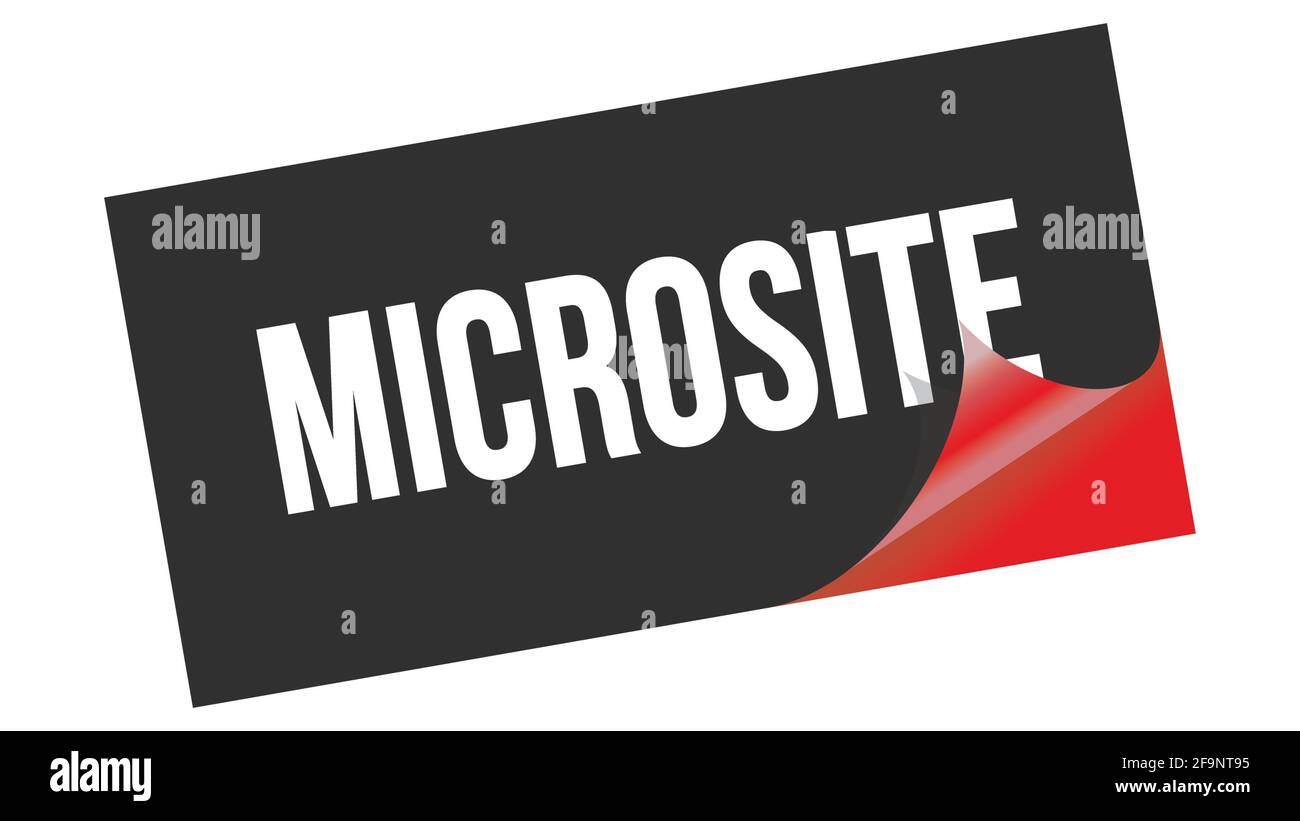 MICROSITE text written on black red sticker stamp Stock Photo - Alamy