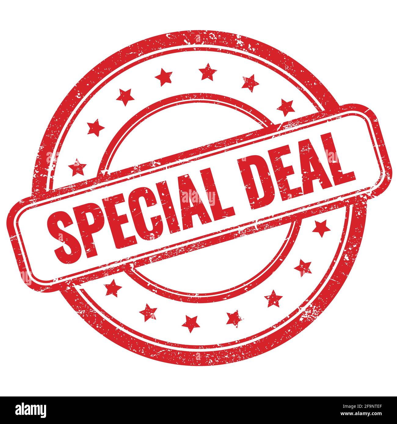 SPECIAL DEAL text on red vintage grungy round rubber stamp Stock Photo ...