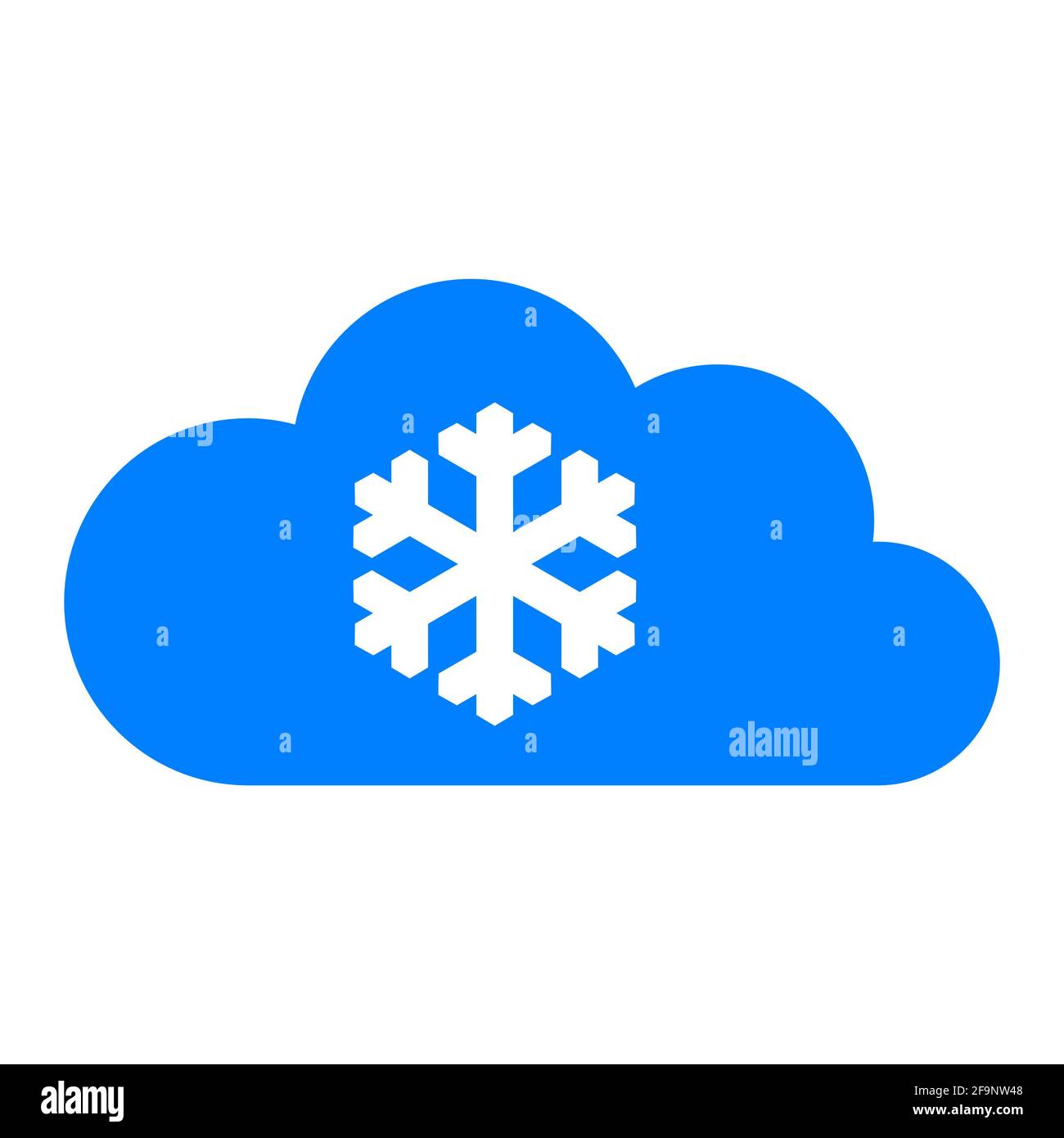 Snow flake and cloud Stock Photo - Alamy