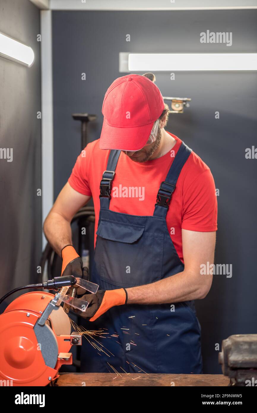 Man with red cap hi-res stock photography and images - Alamy