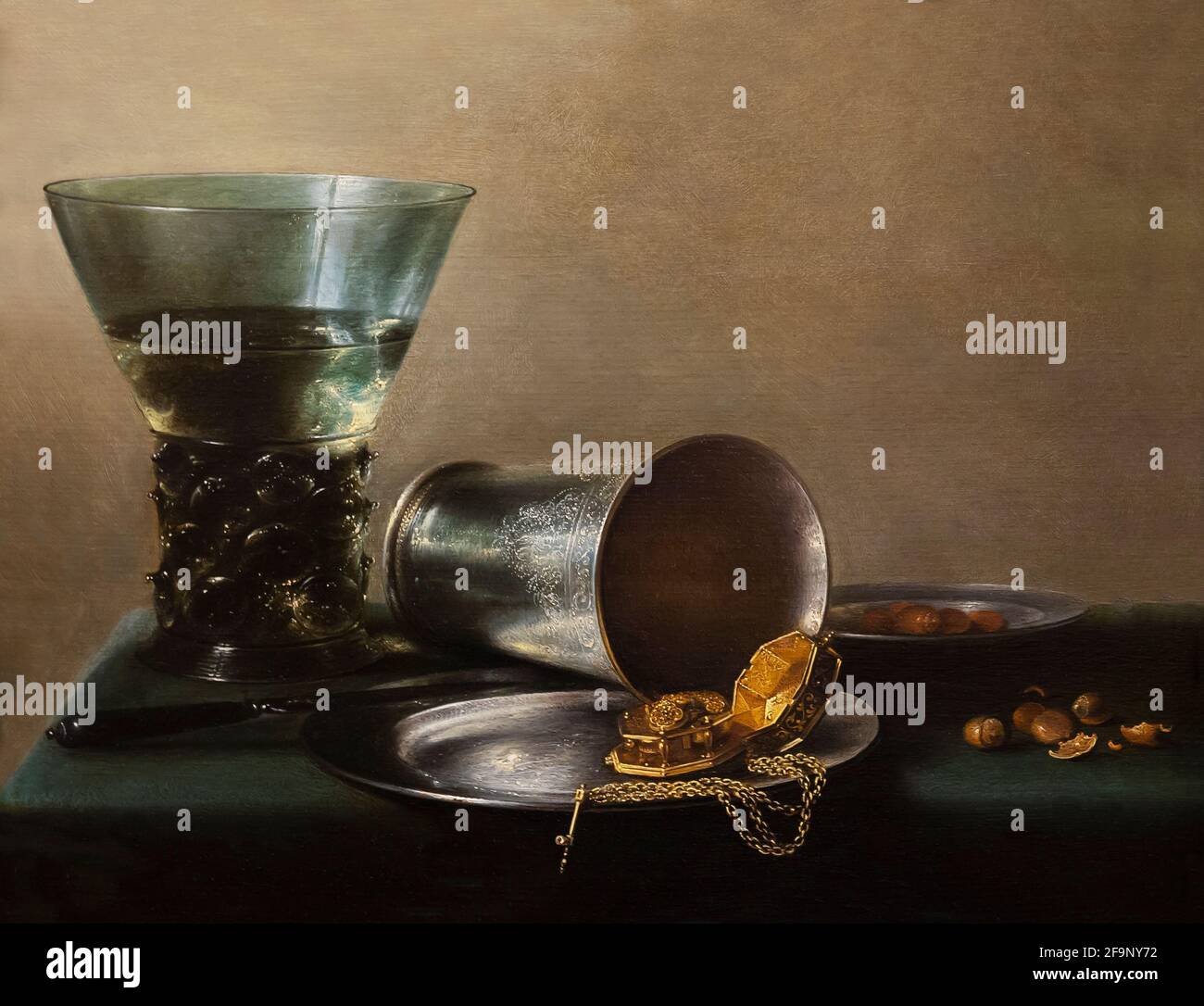 Still Life with Large Berkemeyer and Gold Pocket Watch, Pieter Claesz ...