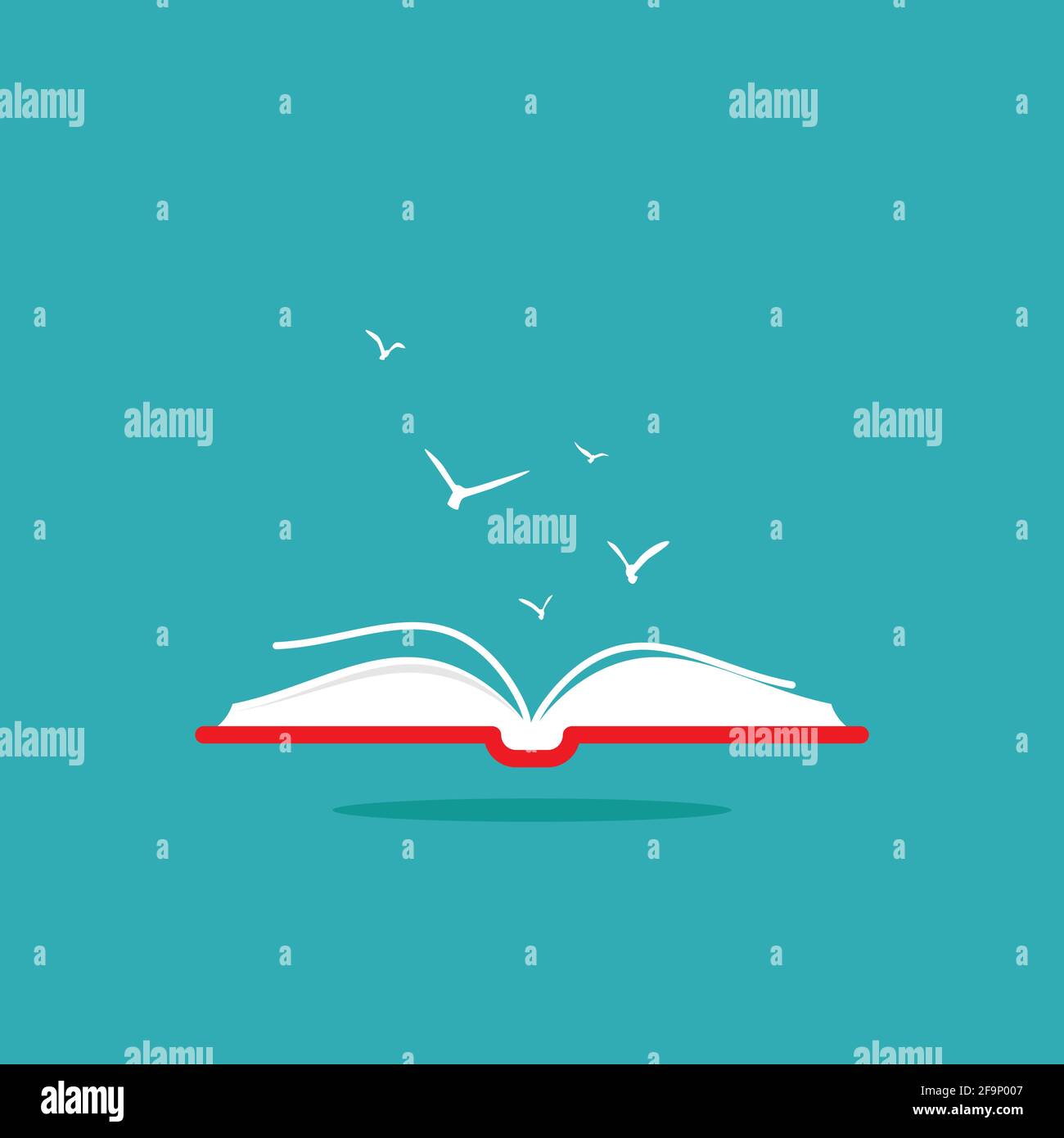 Birds flying out of book Stock Vector Images - Alamy