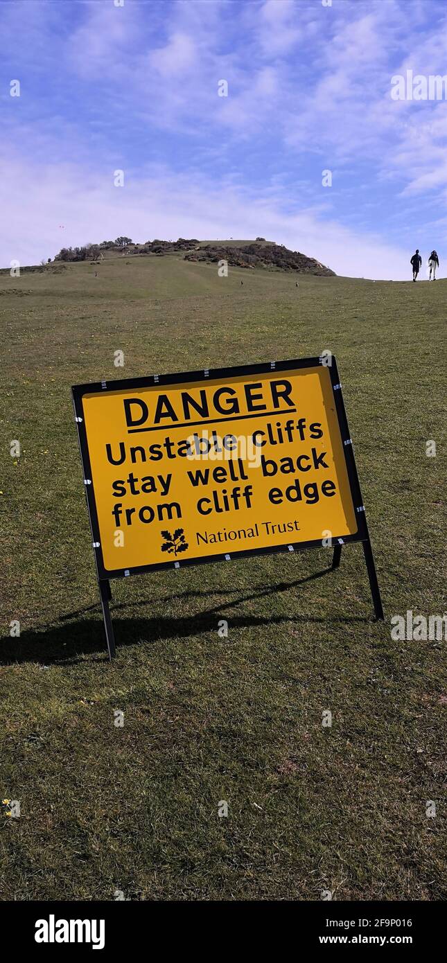 Danger of rockfall into the sea hi-res stock photography and images - Alamy