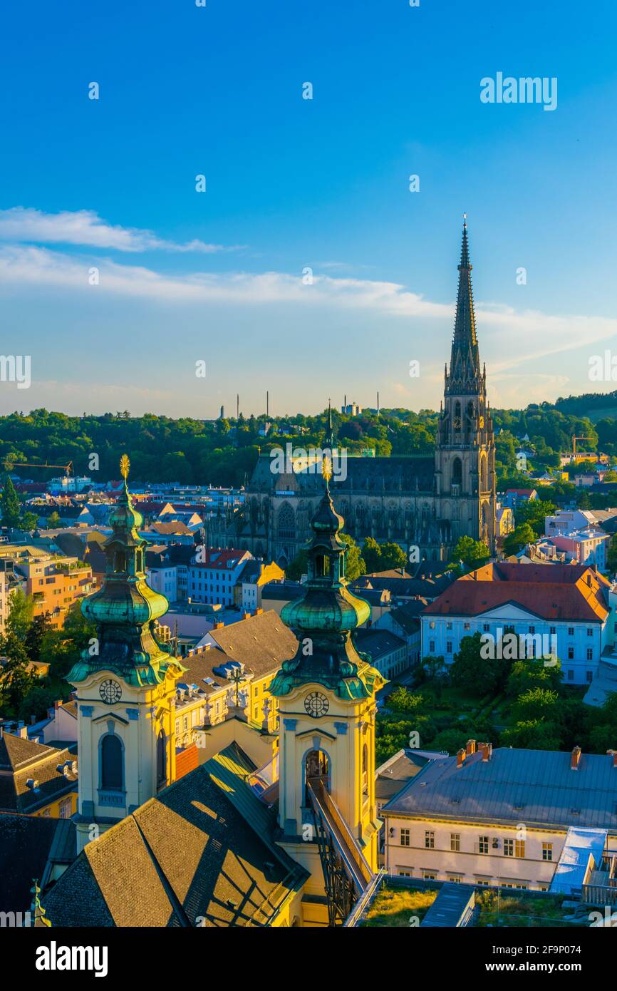 Old cathedral linz aerial hi-res stock photography and images - Alamy