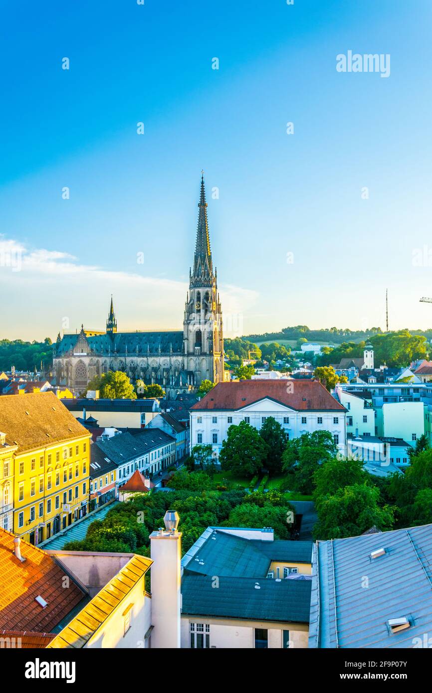 Linz Cityscape with New Cathedral, Austria Stock Photo - Alamy